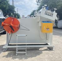 China 2in1 Steel Coil Uncoiler Leveler Decoiler Straightener with Steel Frame Control for sale