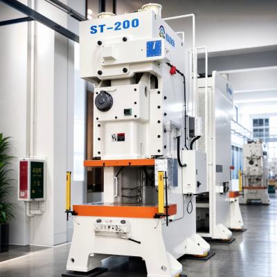 China ST‑200 Pneumatic C Frame Single Crank Power Press High Precision 200Ton Stamping Punch Machine For Sheet Metal Blanking Bending Forming Shallow Drawing Process Support Custom Configuration for sale