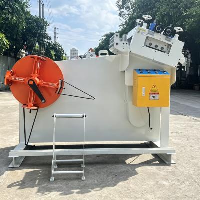 China 2 In 1 Decoiler Cum Straightener Uncoiling And Leveling Machine For Metal Steel Stainless Aluminum Coil Stamping Press Production Line Match With NC Servo Feeder for sale