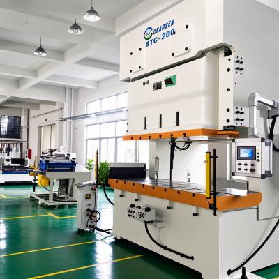 China STC‑200 C Frame Double Point Pneumatic Power Press Machine High Precision Stamping Punch Equipment Match With NC Feeder Decoiler Straightener Automation Line for sale