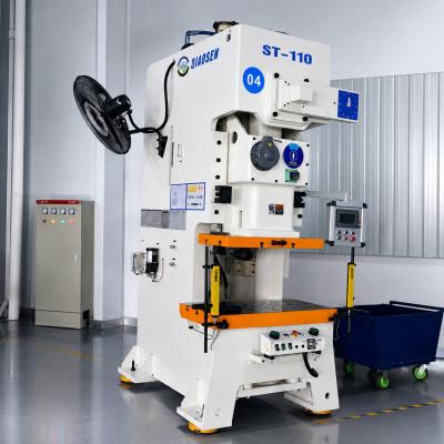 China ST-110V 110Ton C Frame Punch Press with JIS Class 1 Precision and Pneumatic Clutch Brake for Sheet Metal Stamping for sale