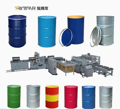 China 200L Steel Drum Production Line 11 Person Operated for sale