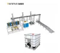 China An automatic production line for welding steel wires on the elbow molds of high-speed IBC ton containers for sale
