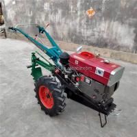 China Farm Walking Tractor With Double Share Plow Disc Plough Rotavator Corn Wheat Planter for sale