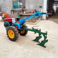 China Farm Walking Tractor With Double Share Plow Disc Plough Rotavator Corn Wheat Planter for sale