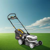 China 21inch Selfprolelled Ride Cutting Garden Electric Cordless Lawn Mower With Grass Box for sale