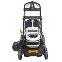 China Electric Cordless Self Propelled Battery Powered Lawn Mower With Grass Box 20inch Garden for sale
