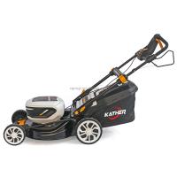 China Electric Cordless Self Propelled Battery Powered Lawn Mower With Grass Box 20inch Garden for sale