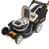 China Electric Cordless Self Propelled Battery Powered Lawn Mower With Grass Box 20inch Garden for sale