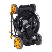 China 17inch Hand Push Grass Cutting Machine with Grass Box 4.5hp Petrol Power Lawn Mower for sale