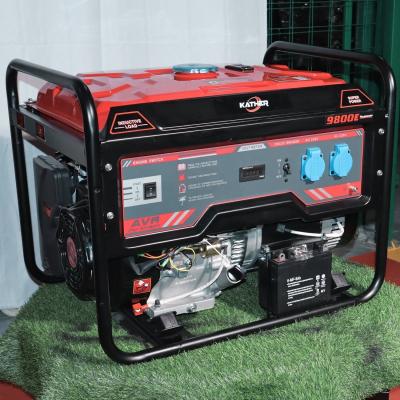 China Single Phase 7.5 Kw 230v 7.5 Kva 7500 Petrol Gasoline Generator With Handle And Wheel for sale