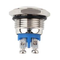 China 12mm 2 Pin Momentary Tactile Push Button Switch Flat Round  IP68 for sale