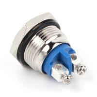 China 12mm 2 Pin Momentary Tactile Push Button Switch Flat Round  IP68 for sale