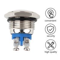 China 12mm 2 Pin Momentary Tactile Push Button Switch Flat Round  IP68 for sale