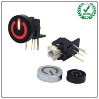 China 35V Illuminated Push Button Switch Bend Foot 90° Reset Side Key Switch With LED for sale