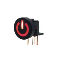 China 35V Illuminated Push Button Switch Bend Foot 90° Reset Side Key Switch With LED for sale