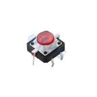 China 6 Pins Illuminated Tact Switch Reset Vertical Multi Color LED Light Key Switch for sale