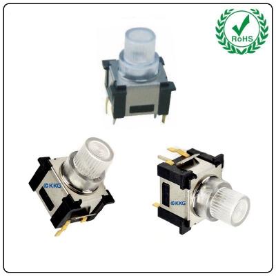 China Illunated tact Switch 13.35H Multi LED Color  Straight Insert  Press Switch for sale