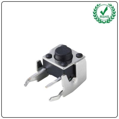 China Side Push Type 6x6 Right Angle Tact Switch With Metal Bracket for sale