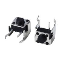 China Side Push Type 6x6 Right Angle Tact Switch With Metal Bracket for sale