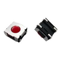 China Pack Foot 4 Pins SMD Tact Switch , Red Silicone Ball Button Tactile Switch for sale