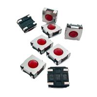 China Pack Foot 4 Pins SMD Tact Switch , Red Silicone Ball Button Tactile Switch for sale