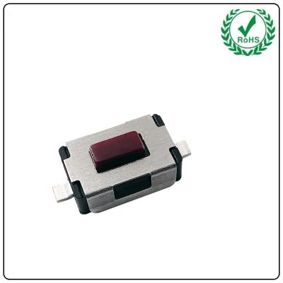 China Tact Switch 3*6*2.5/2.7/5.0H 2 Pins SMD Red Button Touch Switch for sale