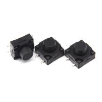 China Waterproof Tact Switch 12x12 4 Pin DIP Black Tactile Switch 12*12 touch switch for sale
