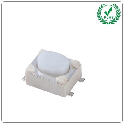 China Tact Switch 3x4x2.5 Flat Foot 4 Pins white button switch For E-Cigarettes for sale