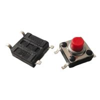 China IP67 Waterproof Tact Switch 6x6mm 4 Pin SMD Red Silicone Button Switch for sale