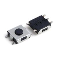 China SMD 5 Pins Black Button Tact Tactile Switch 6.2x6.2x2.5-4.0H for sale
