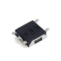 China 5 Pins SMD Tact Switch , 6.2x6.2x2.5 4.0H Micro Black Key Button Switch for sale