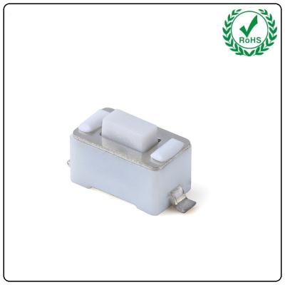 China Black / White Button Tactile Tact Switch 3x6x5.0 SMD 2 Pins Square Shrapnel for sale