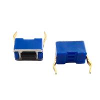 China 3x6x4.3 / 5.0 / 6.0H Pin Gold Plated Tactile Tact Switch 2 Pin Square Shrapnel Touch for sale