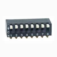 China Black 3 Position PIANO Type SPST 2.54mm Pitch SMD DIP Switch Gull Wing for sale