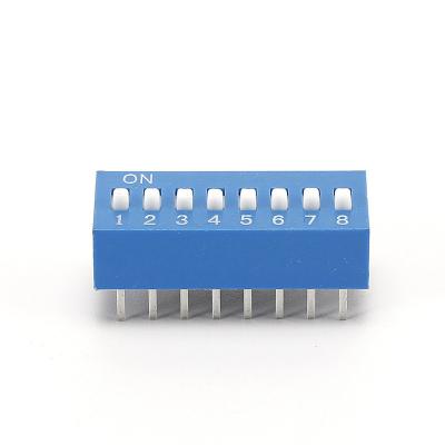 China 8P Waterproof Electronic Dip Switch 8 Position Single Pole Single Throw 2.54 Pitch for sale