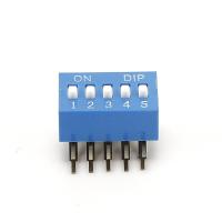 China Single Throw Waterproof Electronic Dip Switch 2.54mm Pitch 8 Position 5P Single Pole for sale