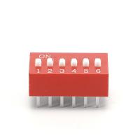 China 8 Position Waterproof Electronic Dip Switch 6P Single Pole Single Throw 2.54 Pitch for sale