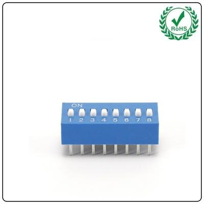 China Single Pole Single Throw Waterproof Electronic Dip Switch 8 Position 8P 2.54 Pitch for sale