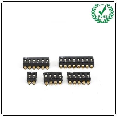 China Slide Push Button Tactile Mini Ture Electronic Piano Dip Switch Red Smt for sale