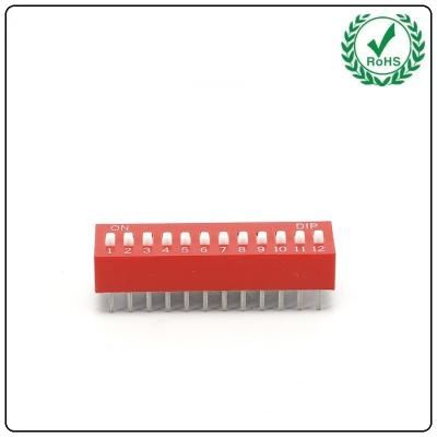 China 2.54mm dip switch slide, right angle, piano type with key 3 buyers for sale