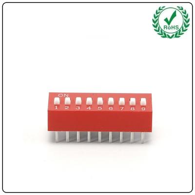 China dip switches with 2.54mm pitch up to 12 poles and insulation resistance of 100m 2 buyers for sale