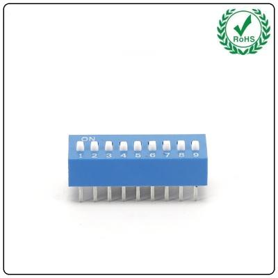 China dip switches with 2.54mm pitch up to 12 poles and insulation resistance of 100m 2 buyers for sale