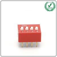 China New 4 Pins Named Dp-4 Spdt Dip Switch SMD Gull Wing 2.54mm Pitch for sale