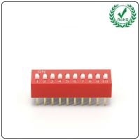 China 5 Position 10 Pin 2.54mm Slide Dip Switch ROHS Material for sale