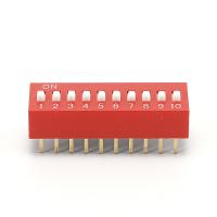China 5 Position 10 Pin 2.54mm Slide Dip Switch ROHS Material for sale