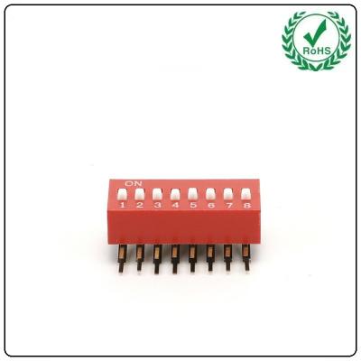 China Black 2.54mm Pitch Dip Right Angle Slide Switch SMD Gull Wing for sale