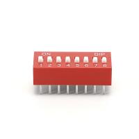 China Black 24VDC 8 Position Slide DIP Switch 25mA SPST Circuit for sale