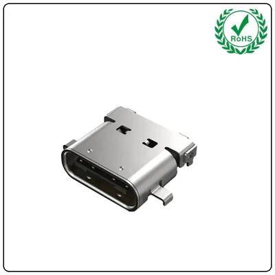 China 24 Position Board Edge Cutout Surface Mount Through Hole Right Angle USB Type C for sale