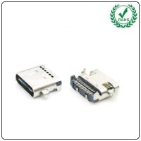 China USB-31S-F-04B 3.5A Current 24P USB 3.1 Type-C Female Receptacle Socket Right Angle PCB SMT Dual Row Tab Type C Female for sale